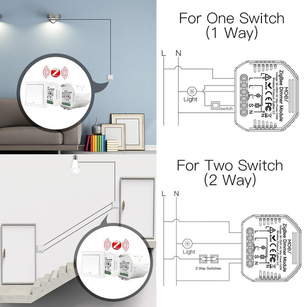 Zigbee Dimmer Module Smart Switch Relay Module Lumimuse Hub Required