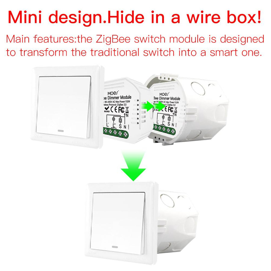 Zigbee Dimmer Module Smart Switch Relay Module Lumimuse Hub Required