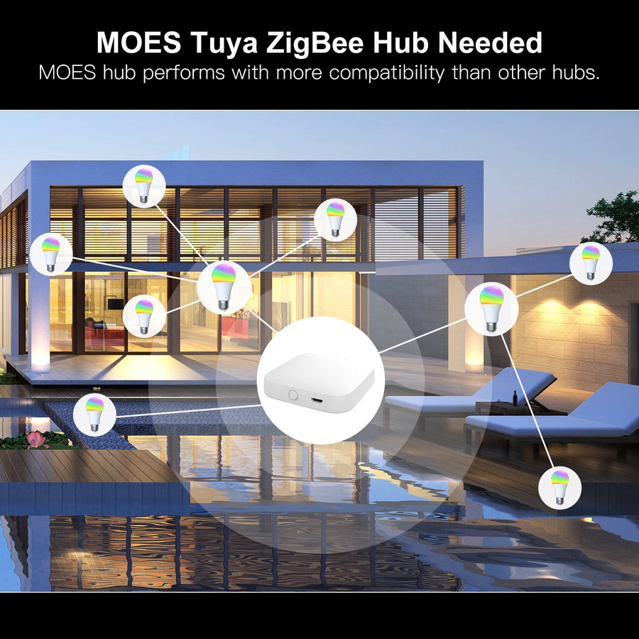 LumiMuse ZigBee Smart LED Light Bulb Energy Efficient E27 Dimmable RGB