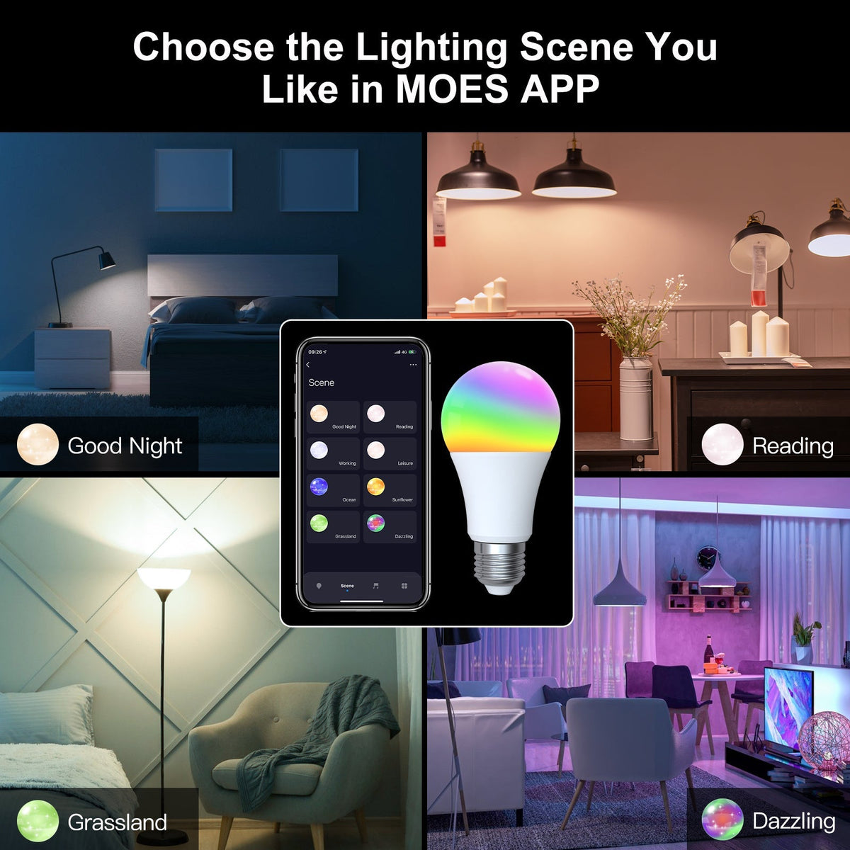 LumiMuse ZigBee Smart LED Light Bulb Energy Efficient E27 Dimmable RGB