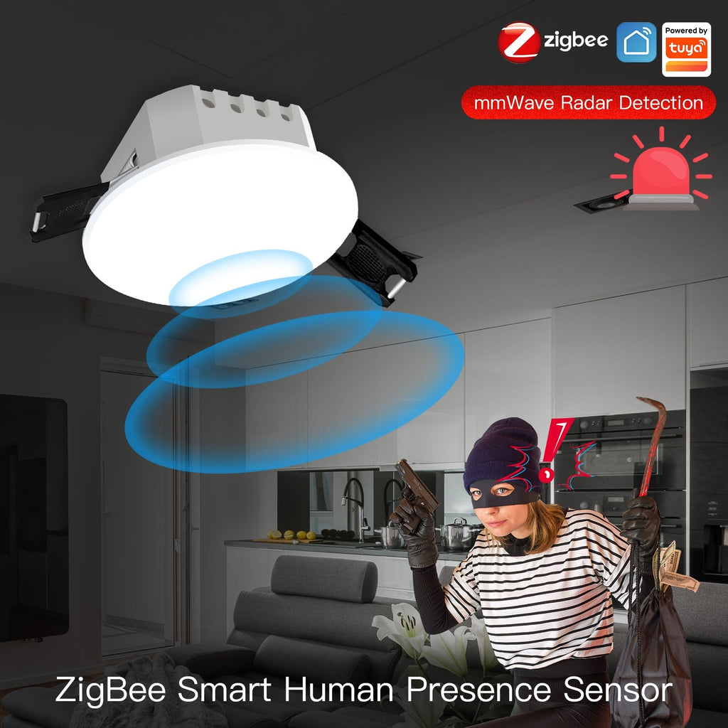 Zigbee Wifi Smart Human Presence Detector Pir Mm Wave Radar Detection Sensor Ceiling Mount