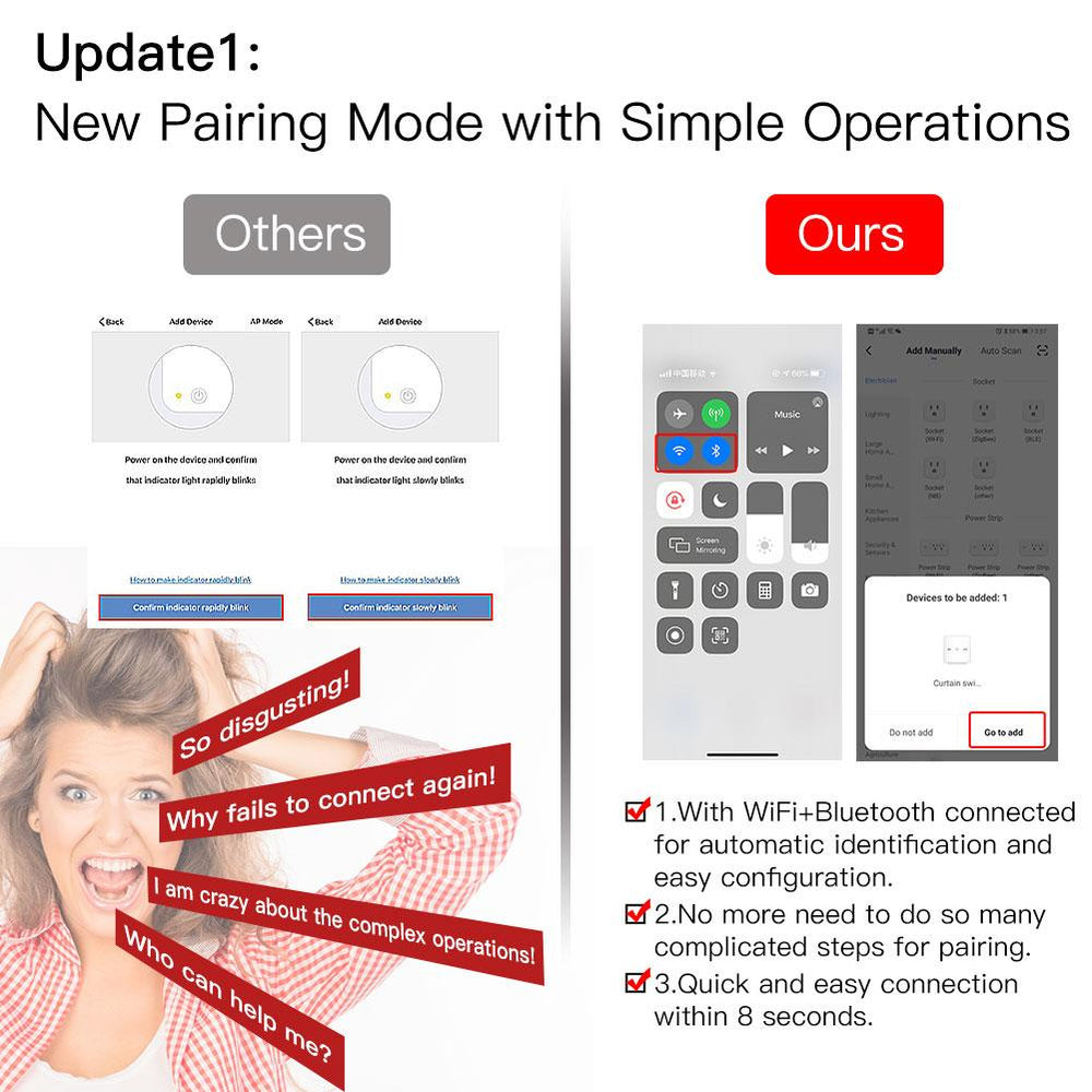 LumiMuse WiFi Mini DIY Smart Curtain Switch Module APP Voice Control E
