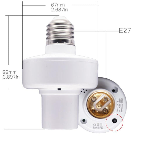 LumiMuse WiFi Smart Light Bulb Adapter Lamp Holder Base AC 85-250V Tim